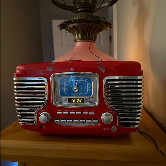 Portable Audio & Video | Retro Red Radio With Silver Accents | Poshmark